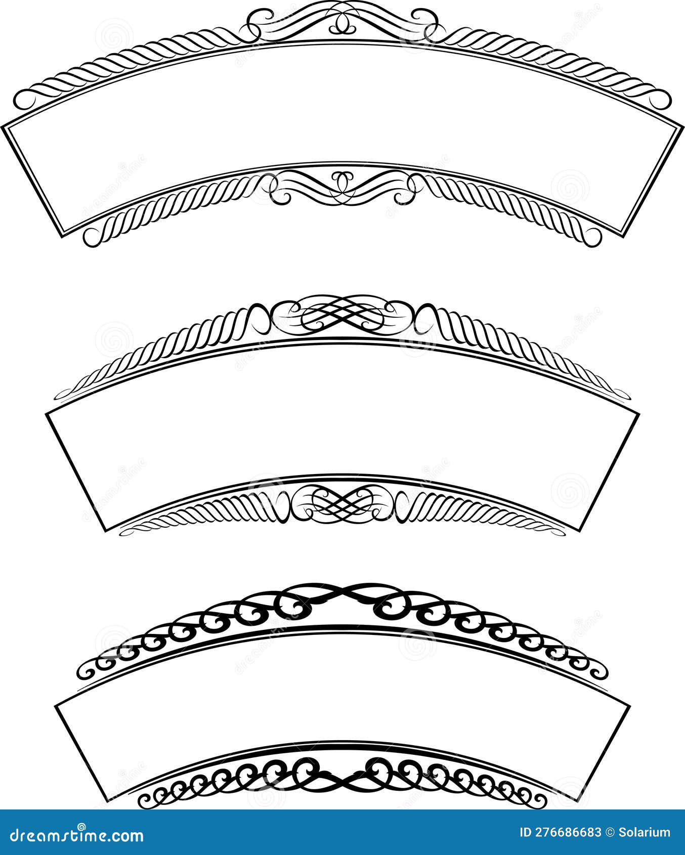Arched frames stock vector. Illustration of contour - 276686683