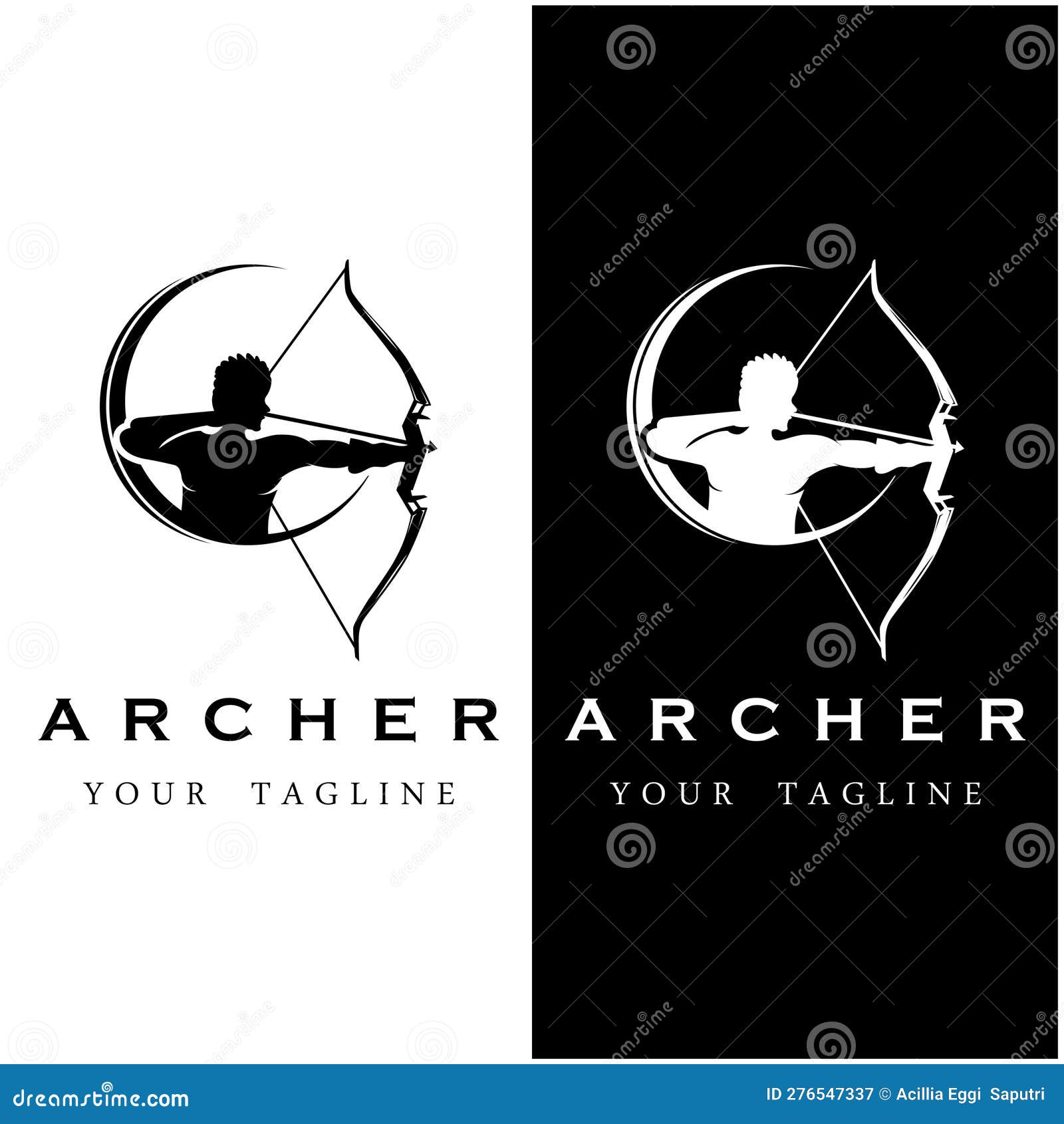 Archer Logo Designs Concept, Archery Silhouette Logo Designs Vector ...