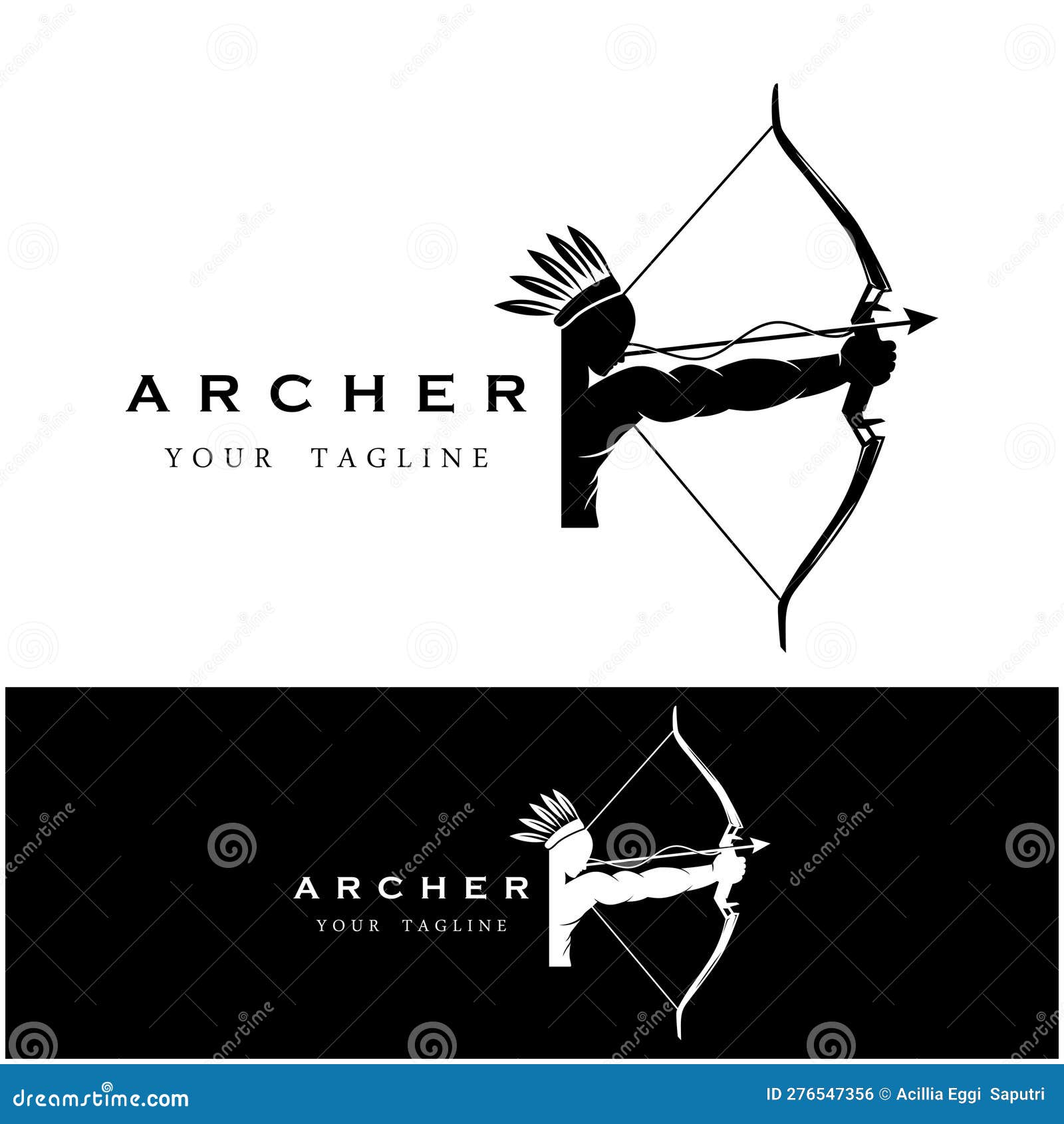 Archer Logo Designs Concept, Archery Silhouette Logo Designs Vector ... Archer Logo Designs Concept, Archery Silhouette Logo Designs Vector ...