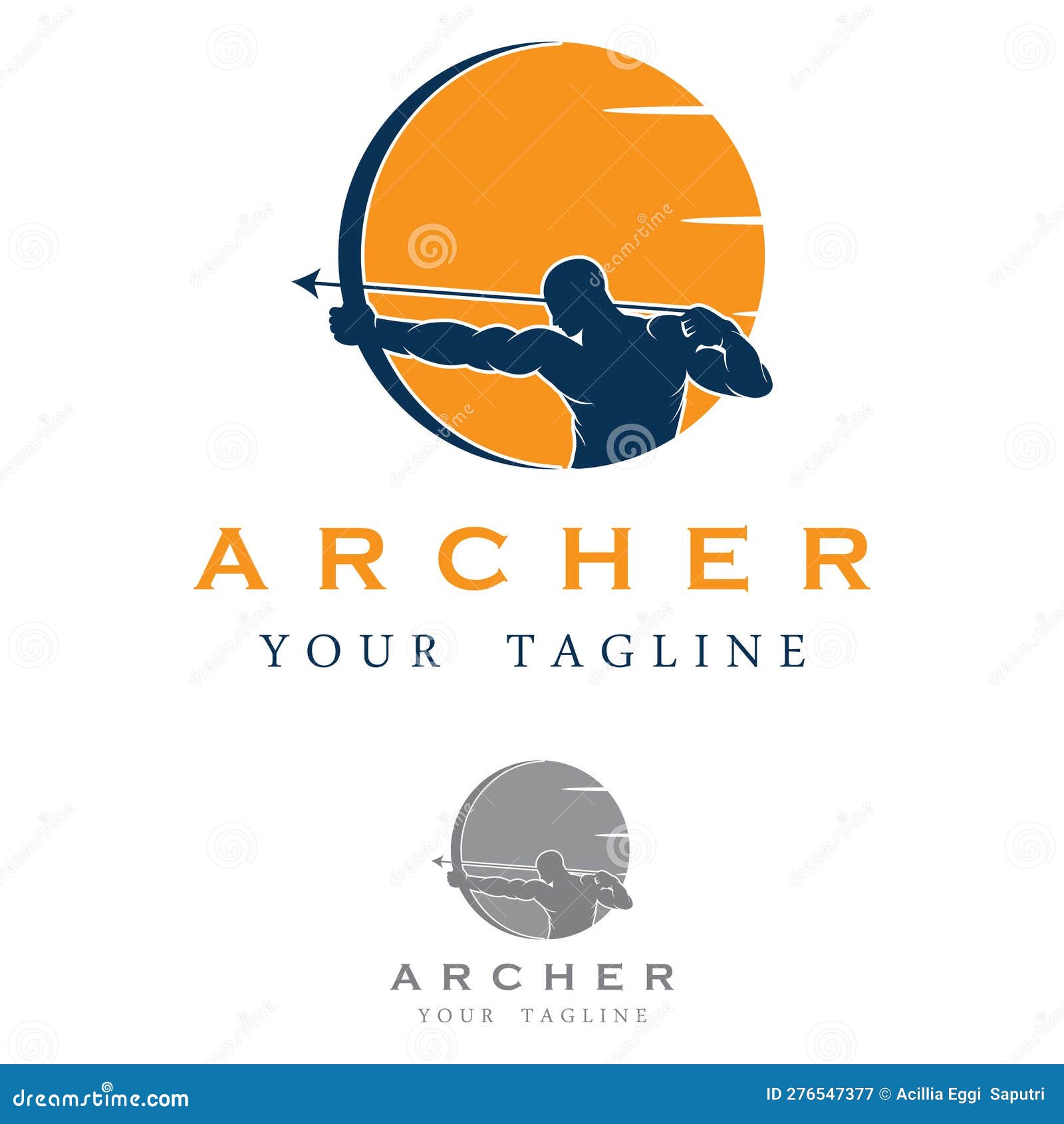 Archer Logo with Slogan Template Stock Illustration - Illustration of ...