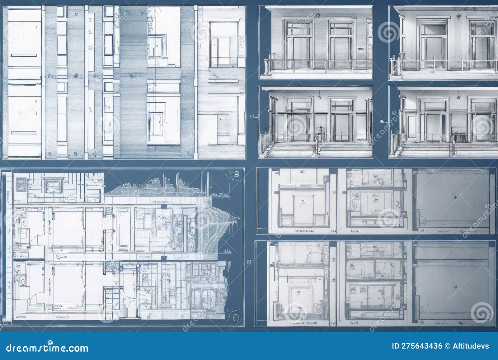 Architectural Blueprints Of Futuristic Space Station, Complete With ...
