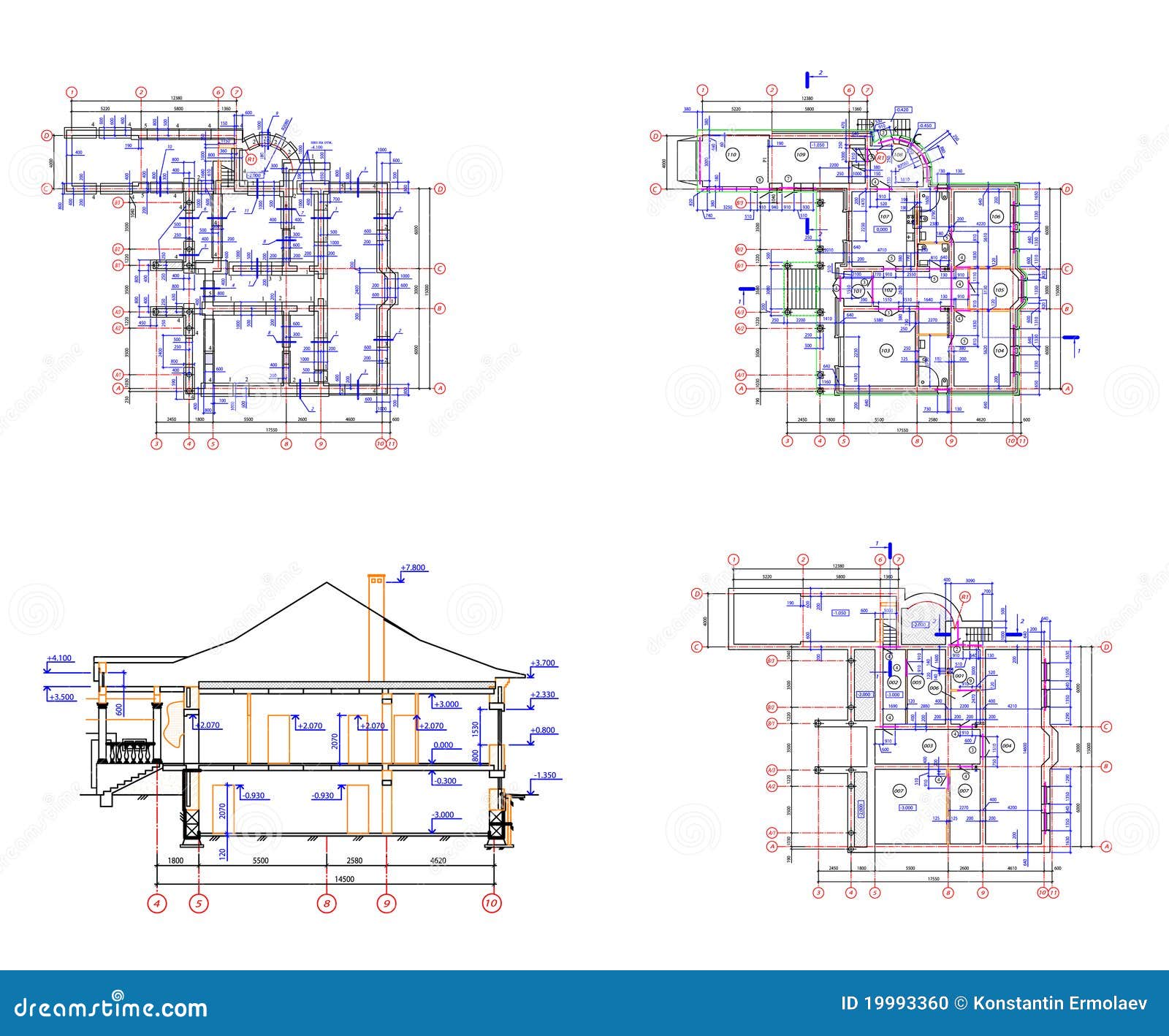 Set Architecture Background: House Plan Stock Illustration ...