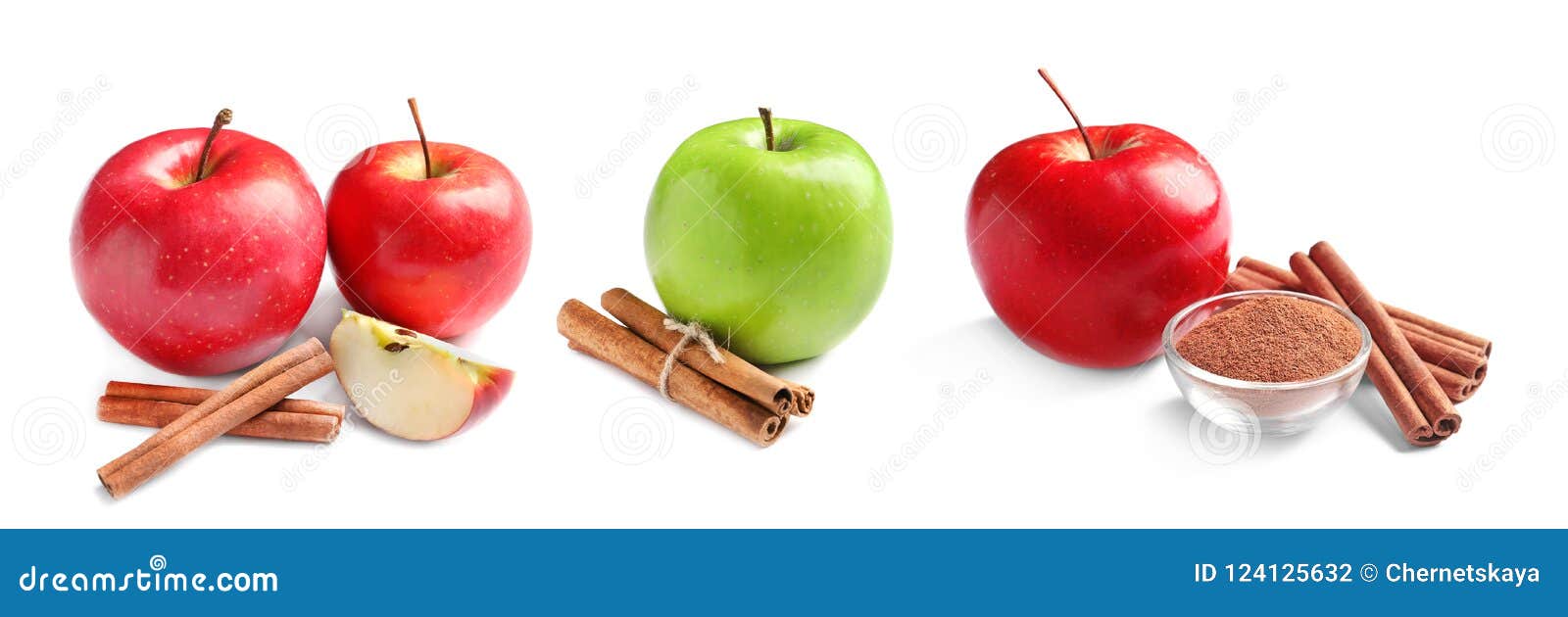 Set with Aromatic Cinnamon and Fresh Apples Stock Photo - Image of food ...