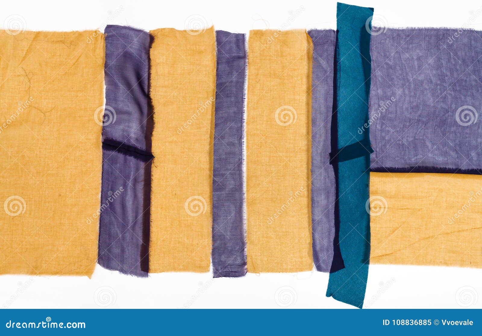 Set of Arranged Strips of Fabrics for Patchwork Stock Image - Image of ...
