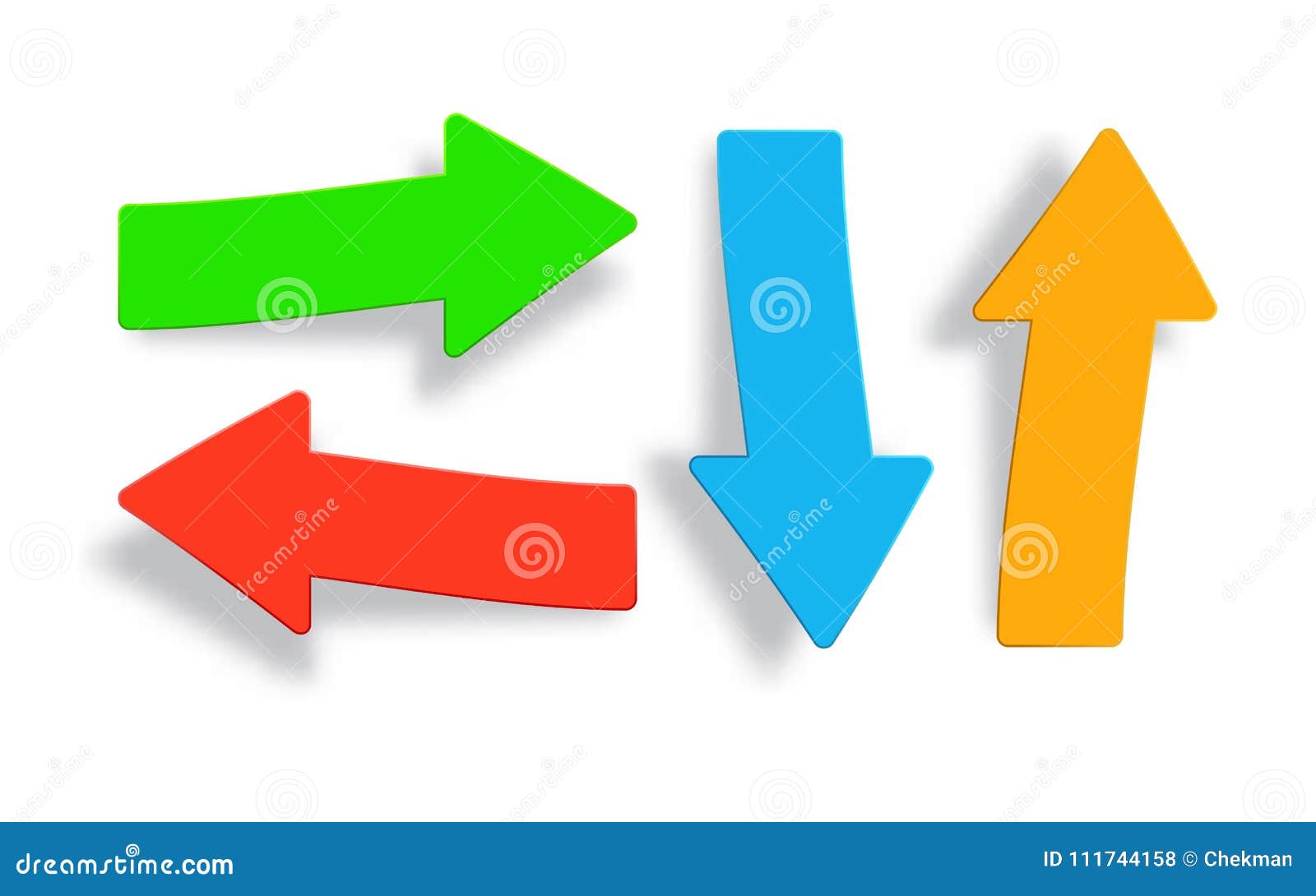 Set of Arrow Buttons. Vector Illustration. Stock Illustration ...