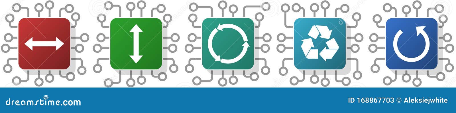 Set of Arrow, Ecology, Recycle and Direction Icons for Webdesign and ...