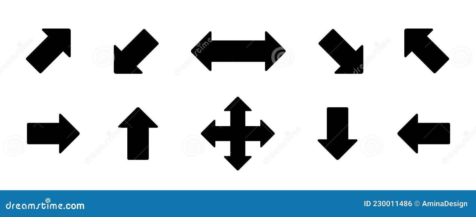 Set Arrow Icon. Collection Different Arrows Sign of the Right, Left, Up ...