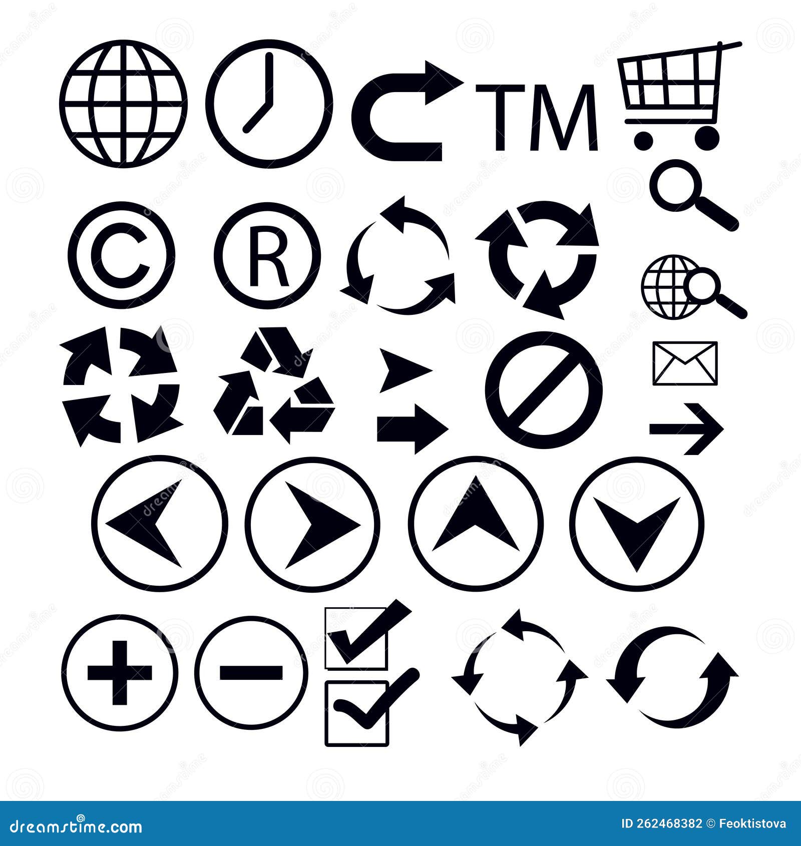 Set Arrow Icons. Arrow Icon Stock Vector - Illustration of forward ... Set Arrow Icons. Arrow Icon Stock Vector - Illustration of forward ...