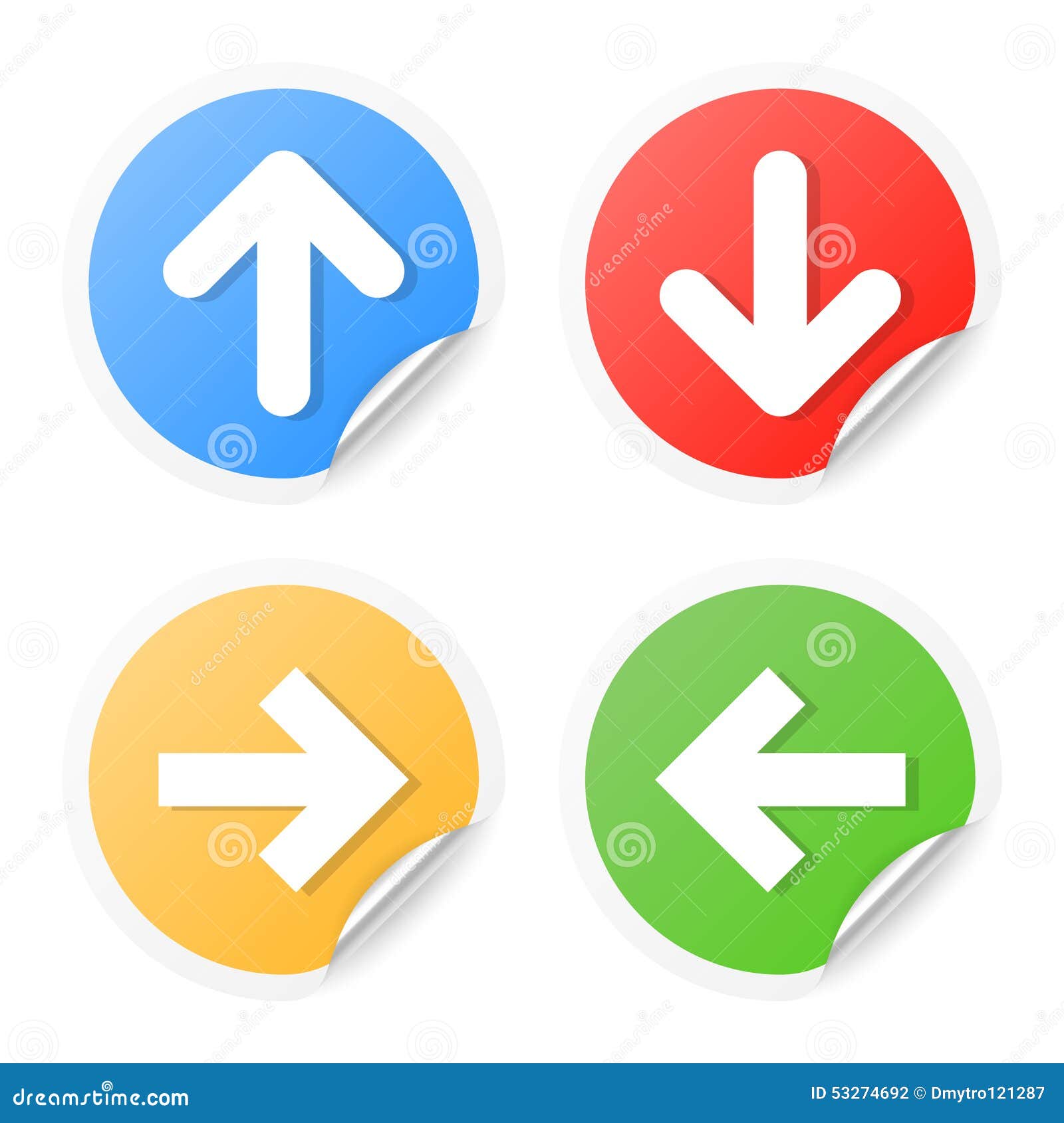 Set of arrow labels stock vector. Illustration of data - 53274692