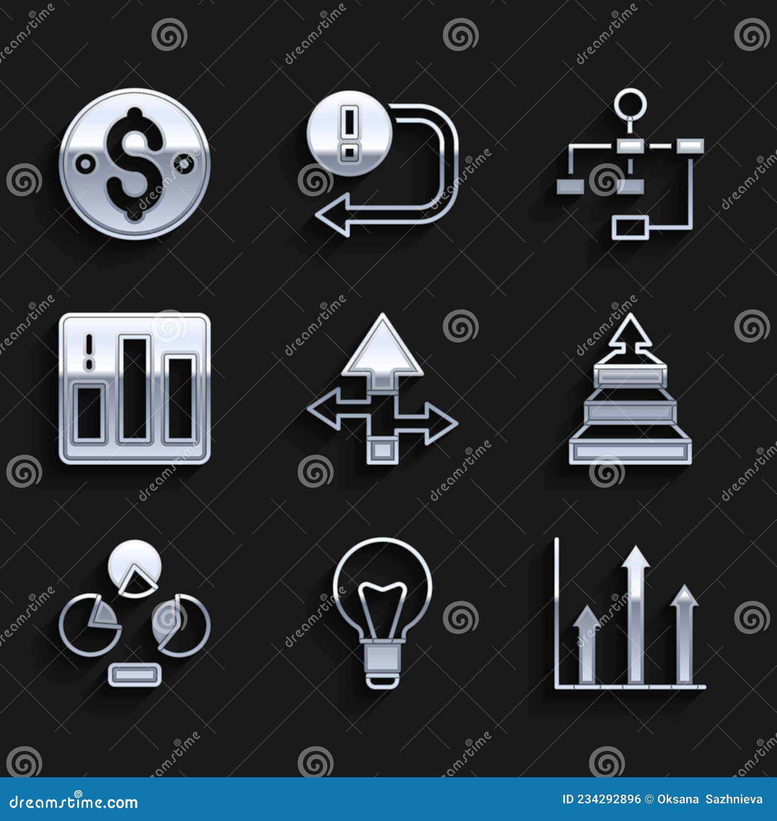 Set Arrow, Light Bulb, Pie Chart Infographic, Pyramid Infographics ... Set Arrow, Light Bulb, Pie Chart Infographic, Pyramid Infographics ...