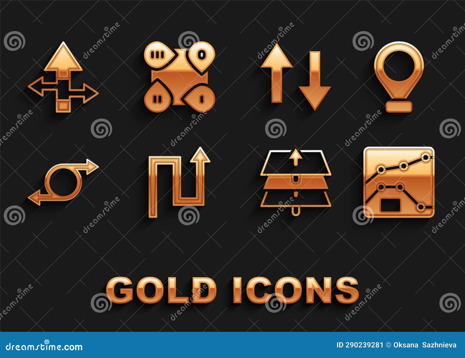Set Arrow, Location, Graph, Chart, Diagram, Layers, and Infographic ...