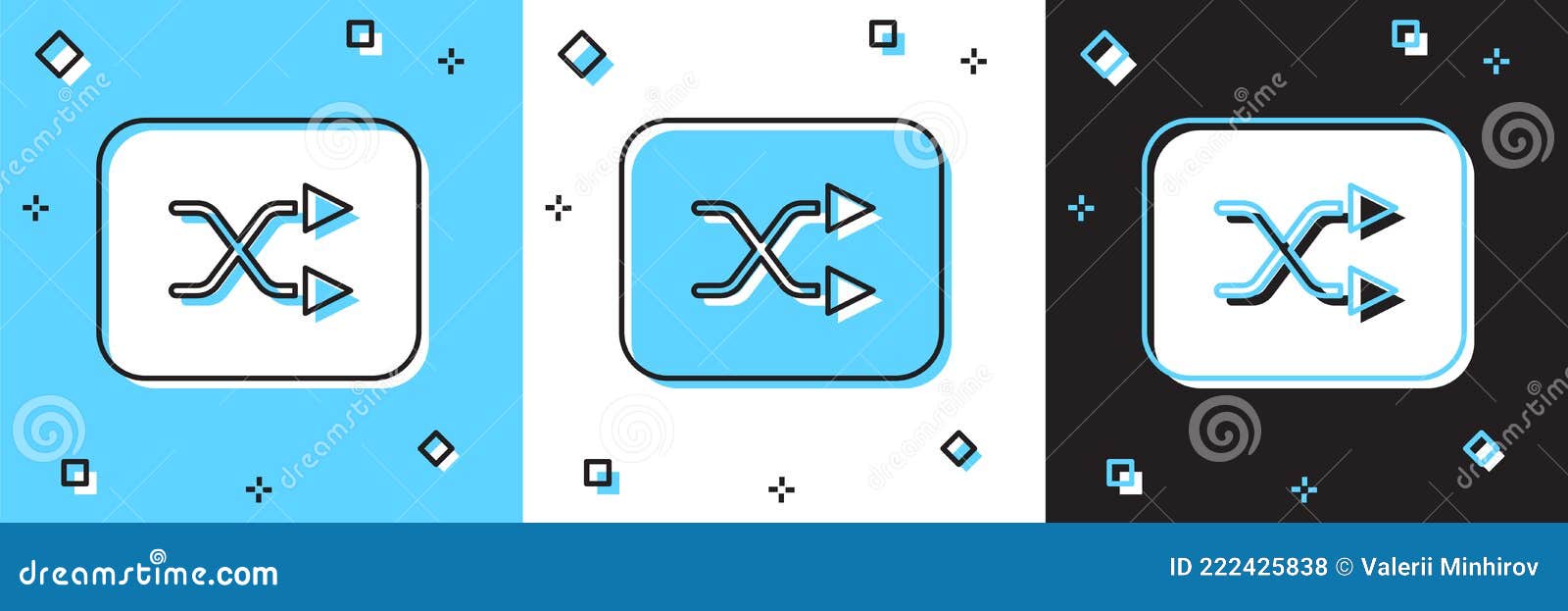 Arrow Mix, Arrow Shuffle Outline Icon. Symbol, Logo Illustration For ...