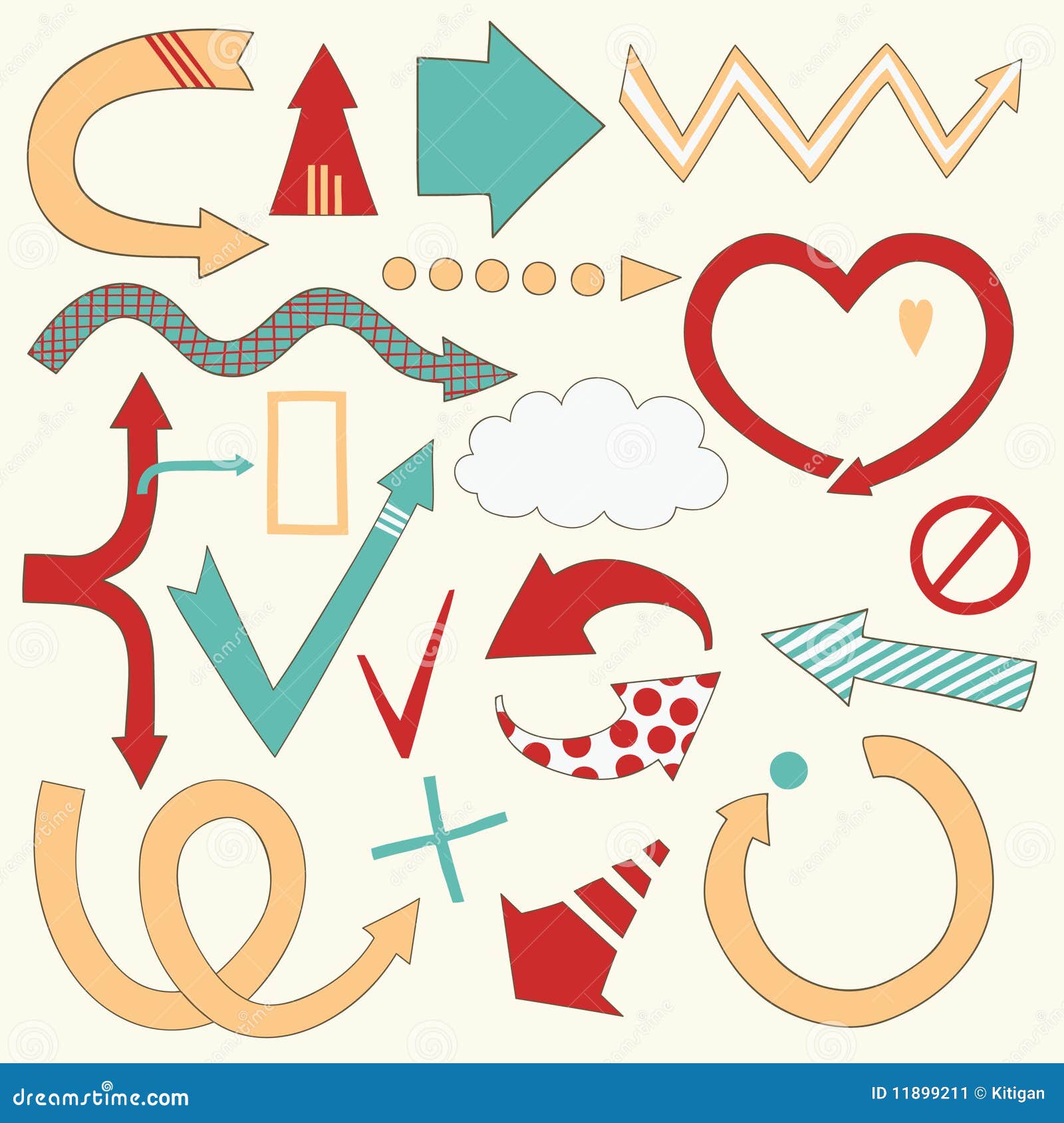 Set of Arrow Signs stock vector. Illustration of sign - 11899211