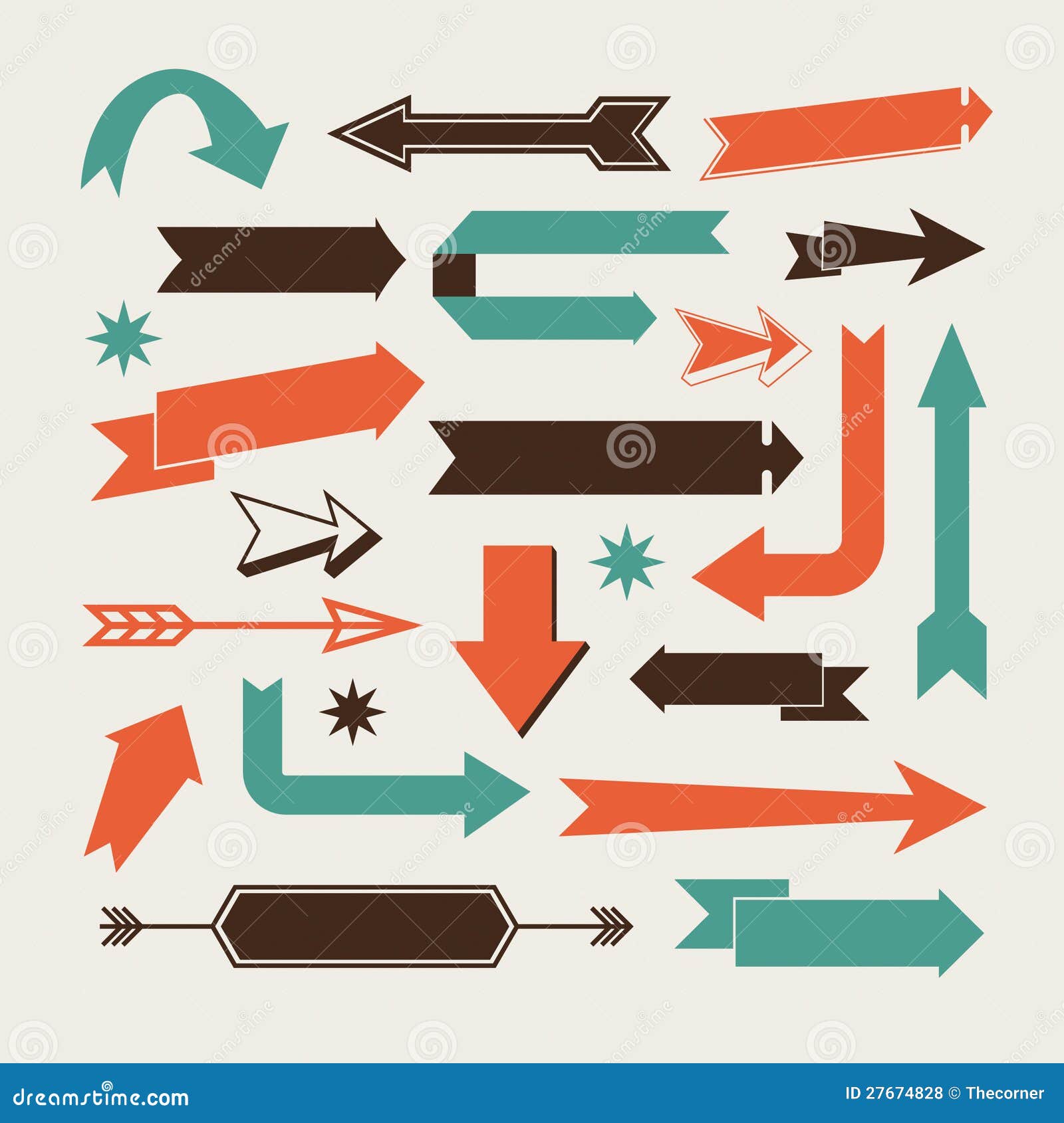 Set of arrows stock illustration. Illustration of arrows - 27674828
