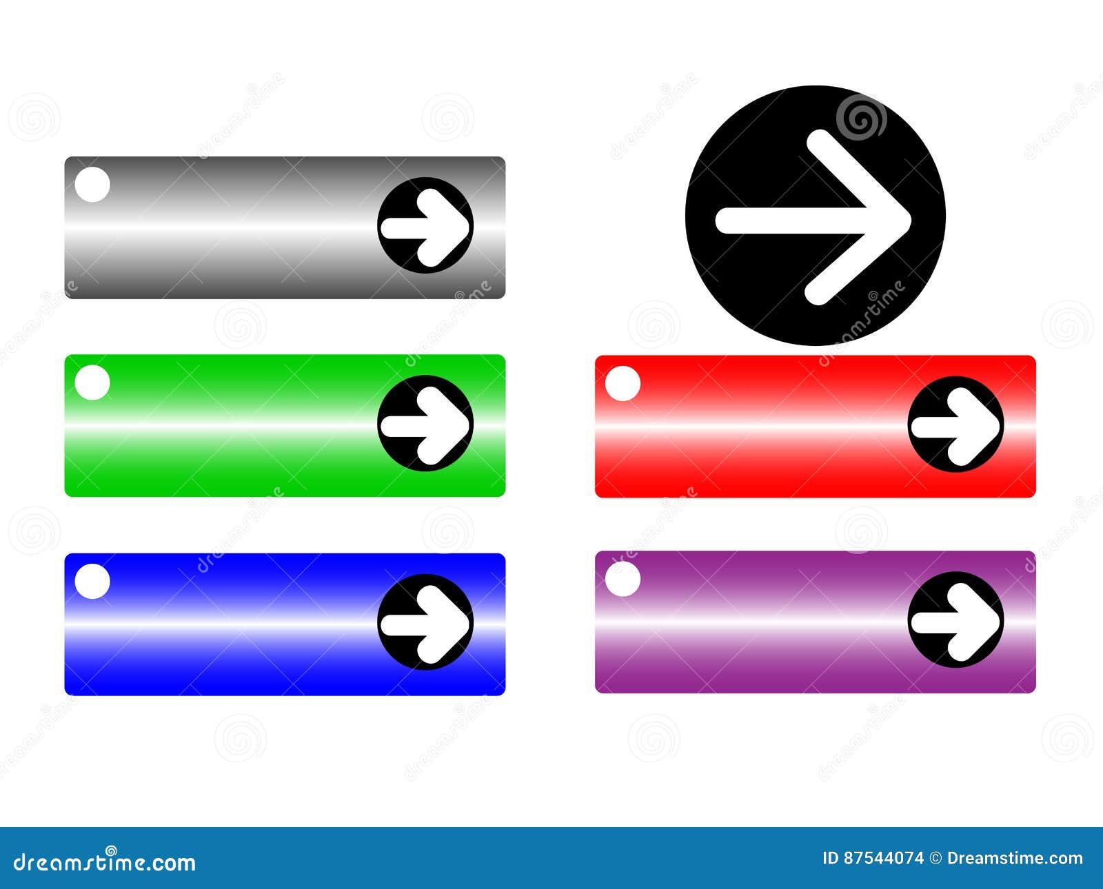 Set of Arrows in Basic Colours. Stock Illustration - Illustration of ...