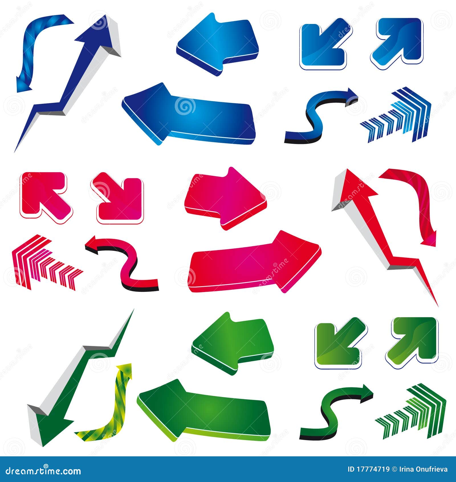 Set of arrows design stock vector. Illustration of control - 17774719