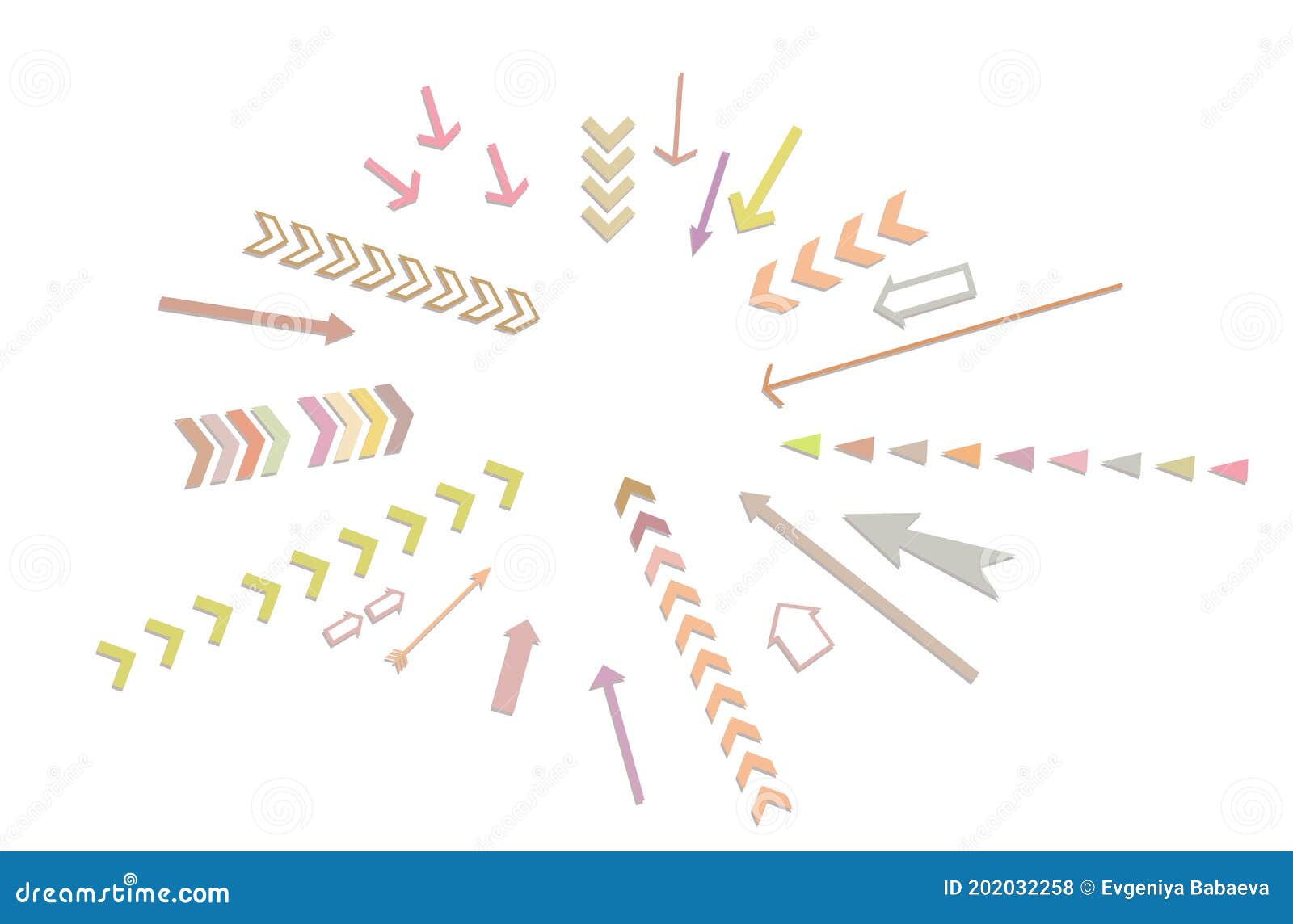 Set of Arrows. Elements for Design. Stock Vector - Illustration of ...