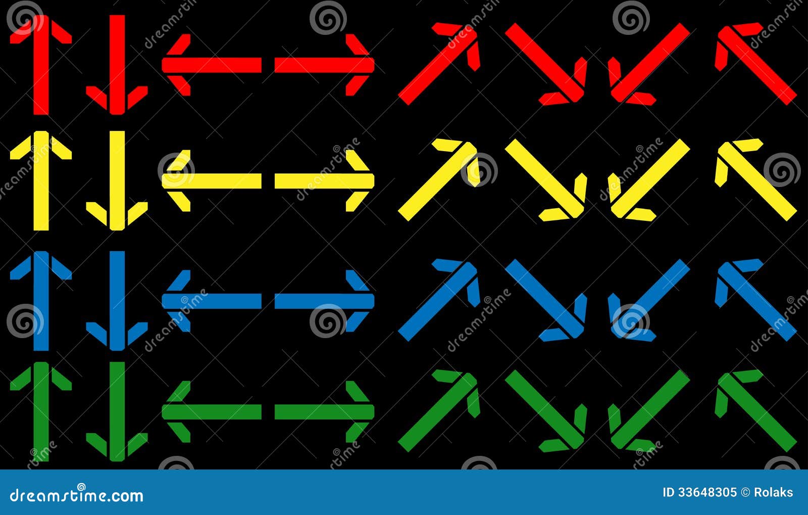 Set of arrows stock vector. Illustration of right, green - 33648305