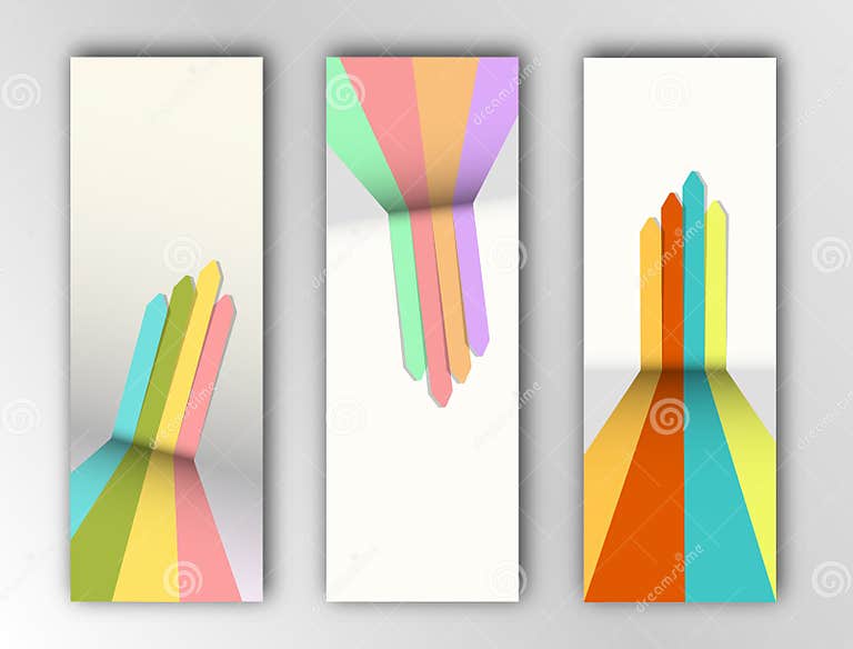 Set Arrows of Infographics. Colored Arrows of Different Lengths for ...