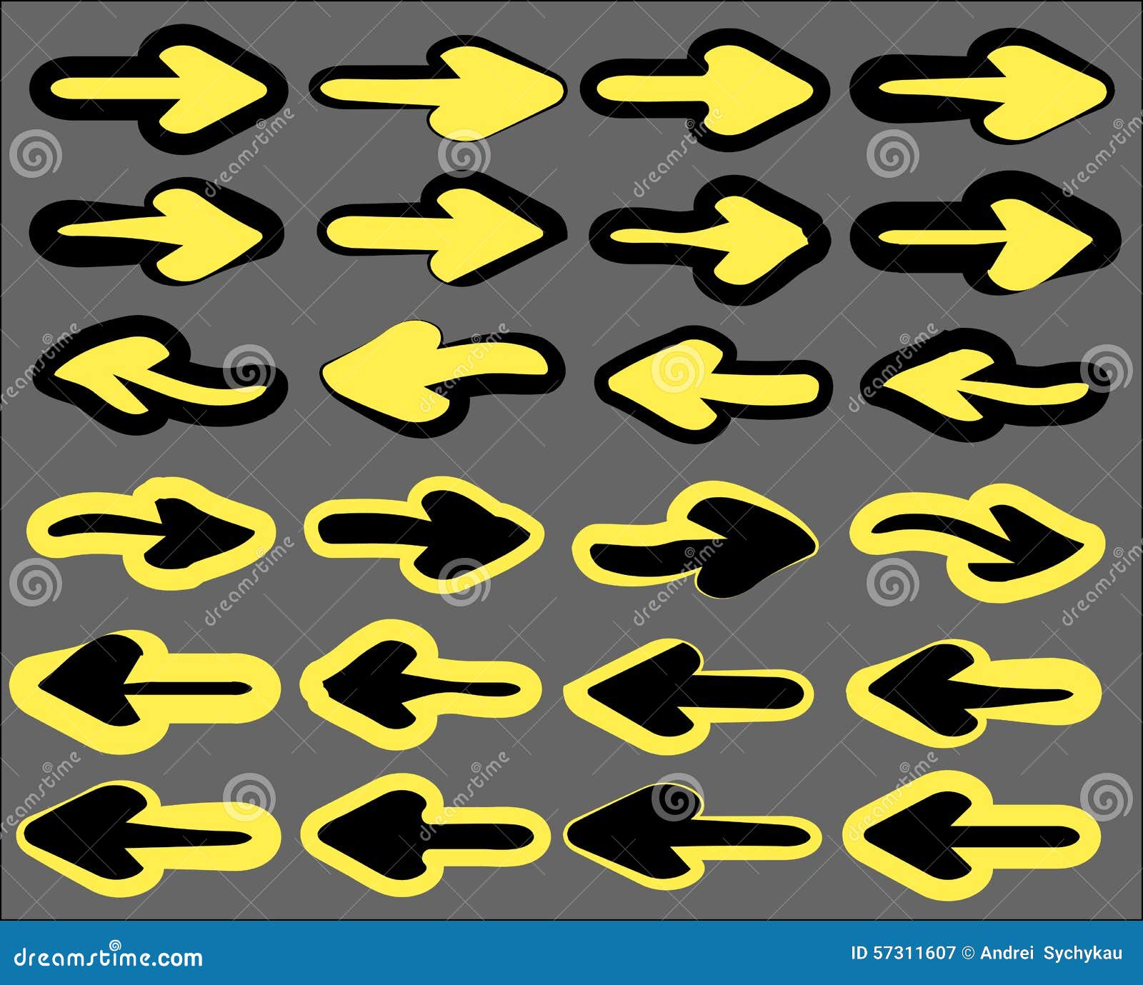 Set of Arrows. Vector. EPS 8. Stock Vector - Illustration of navigation ...