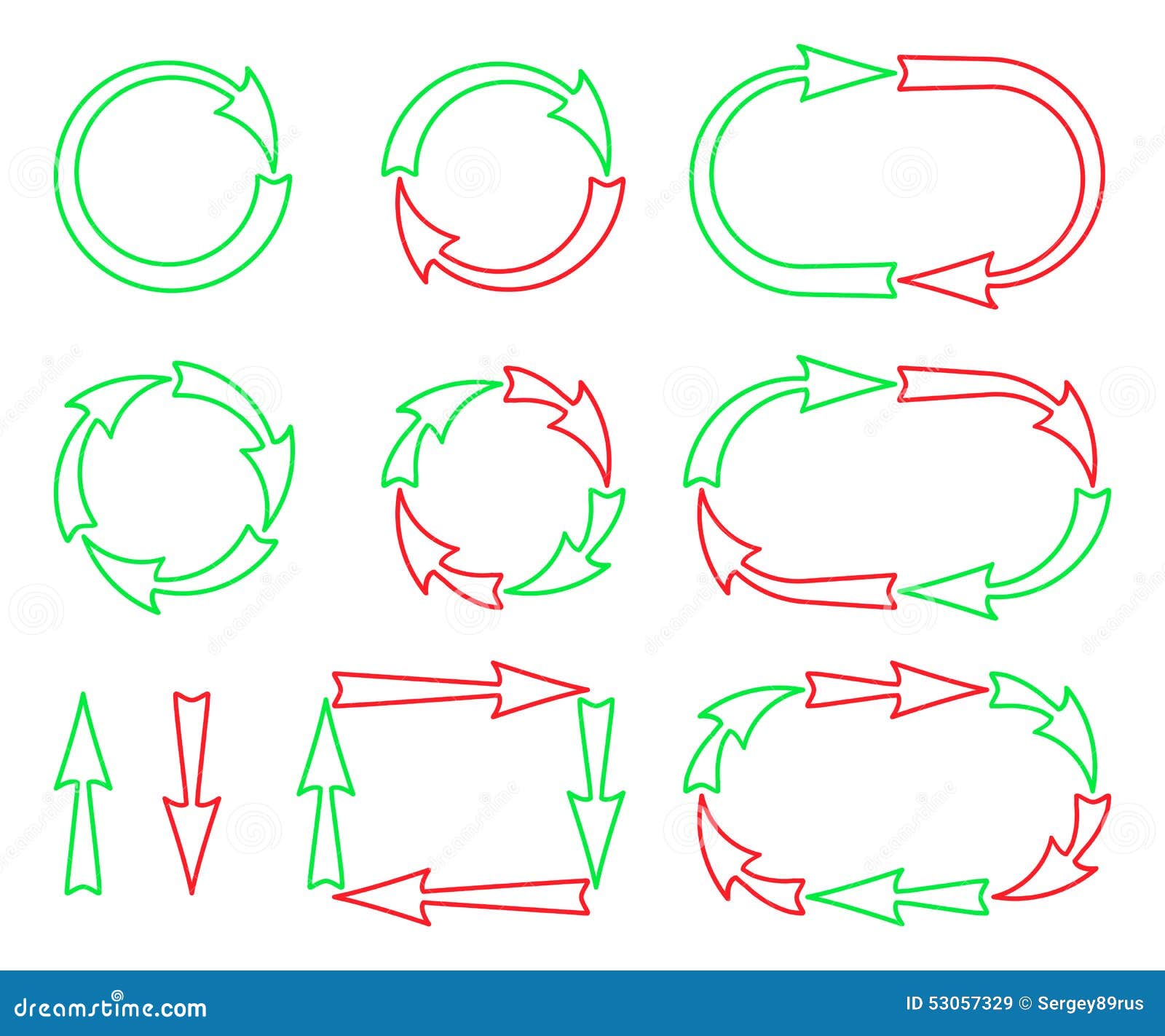 Set of arrows. stock vector. Illustration of group, sign - 53057329