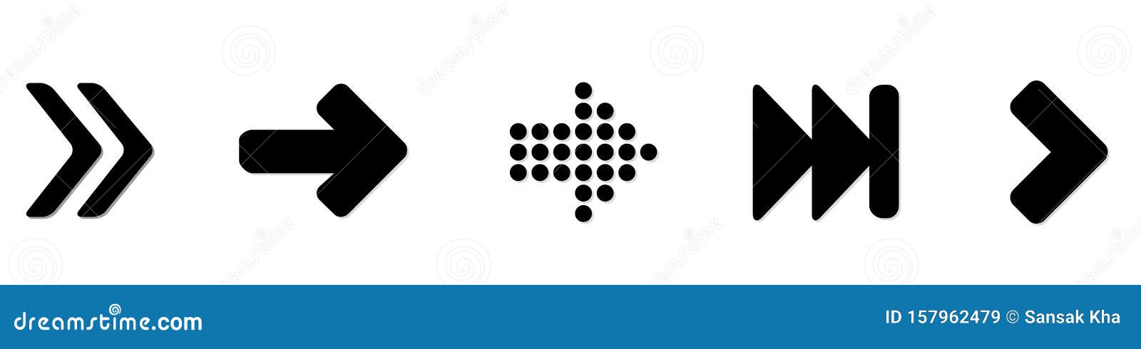 Set of Arrows Vector Illustration. Stock Illustration - Illustration of ...