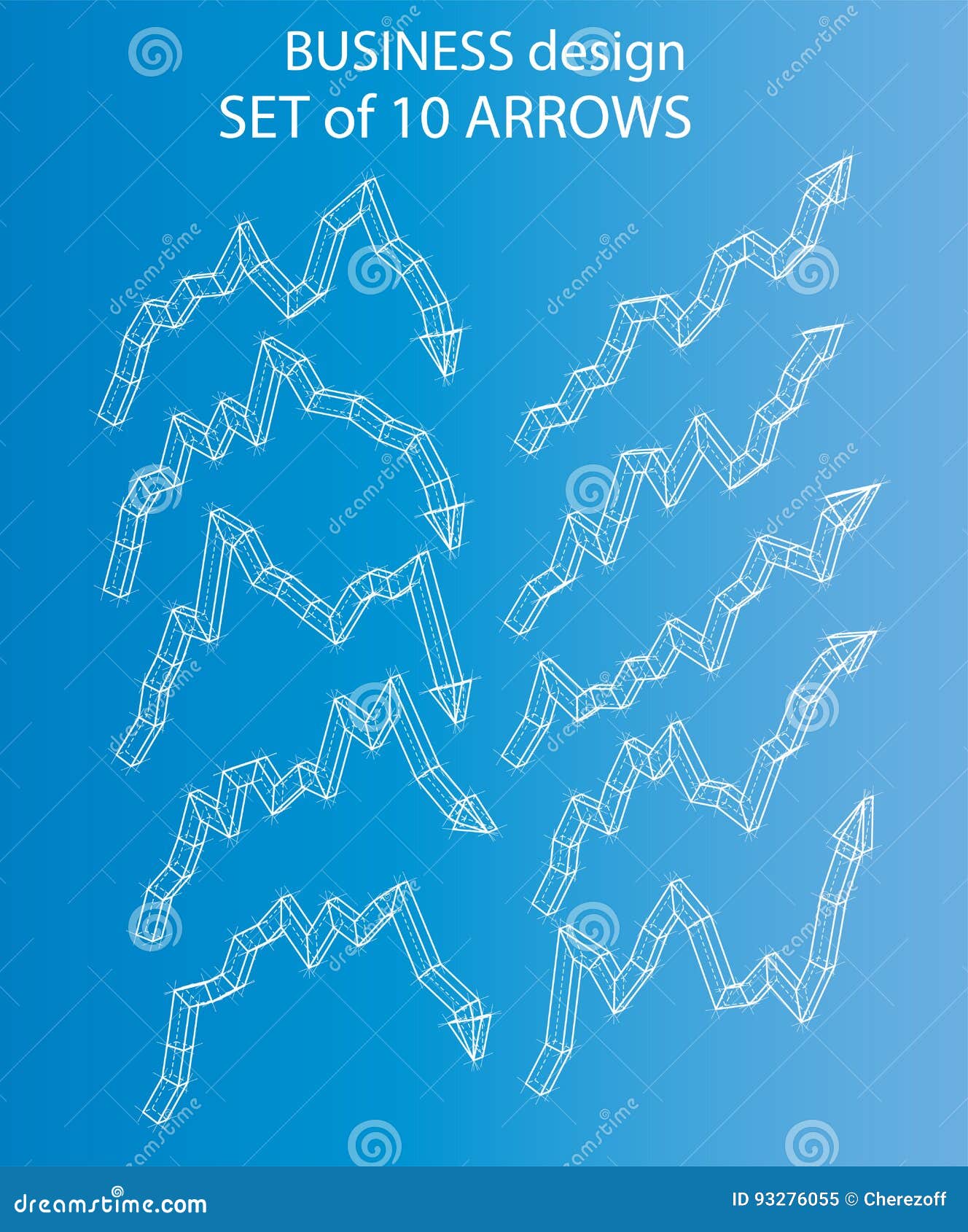 Set of Arrows Vector Illustration Stock Vector - Illustration of arrows ...