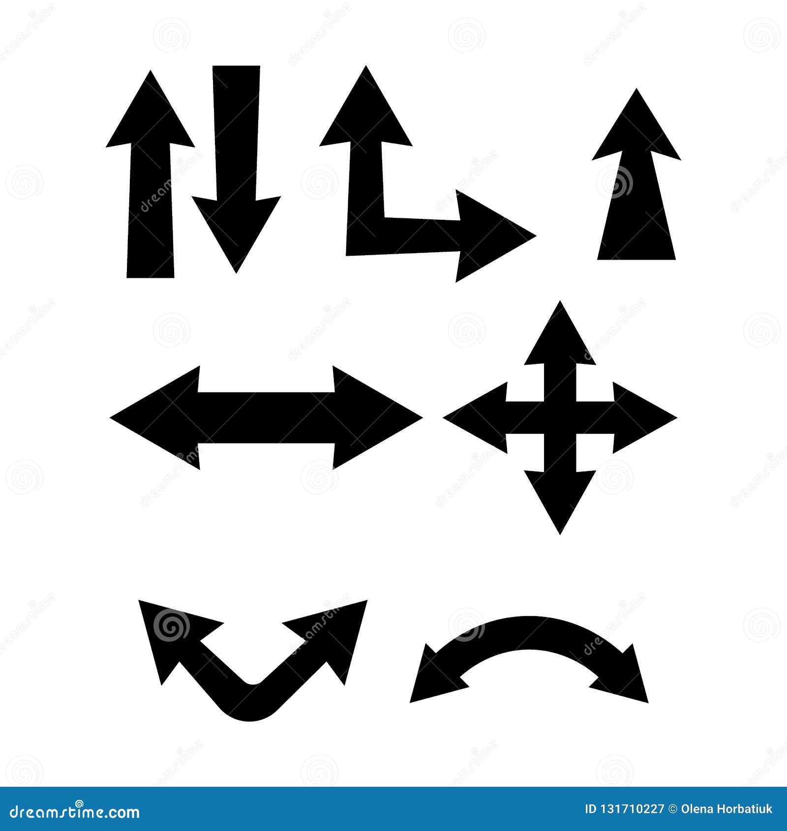 Set of Arrows Vector Illustration Stock Vector - Illustration of multi ...