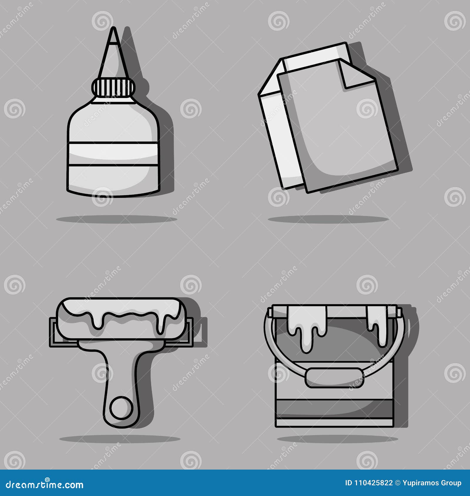 Set Art and Craft Creative Objects Stock Vector - Illustration of desk ...