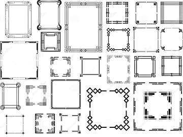 Set of art deco frames stock vector. Illustration of flourish - 31427295