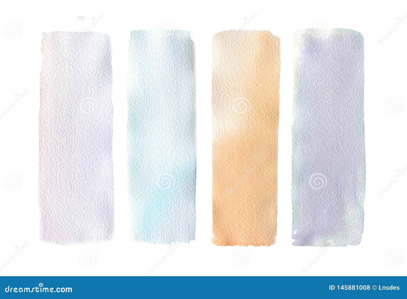 Set of Art Painted Abstract Backgrounds, Gradient Rectangles, Pastel ...