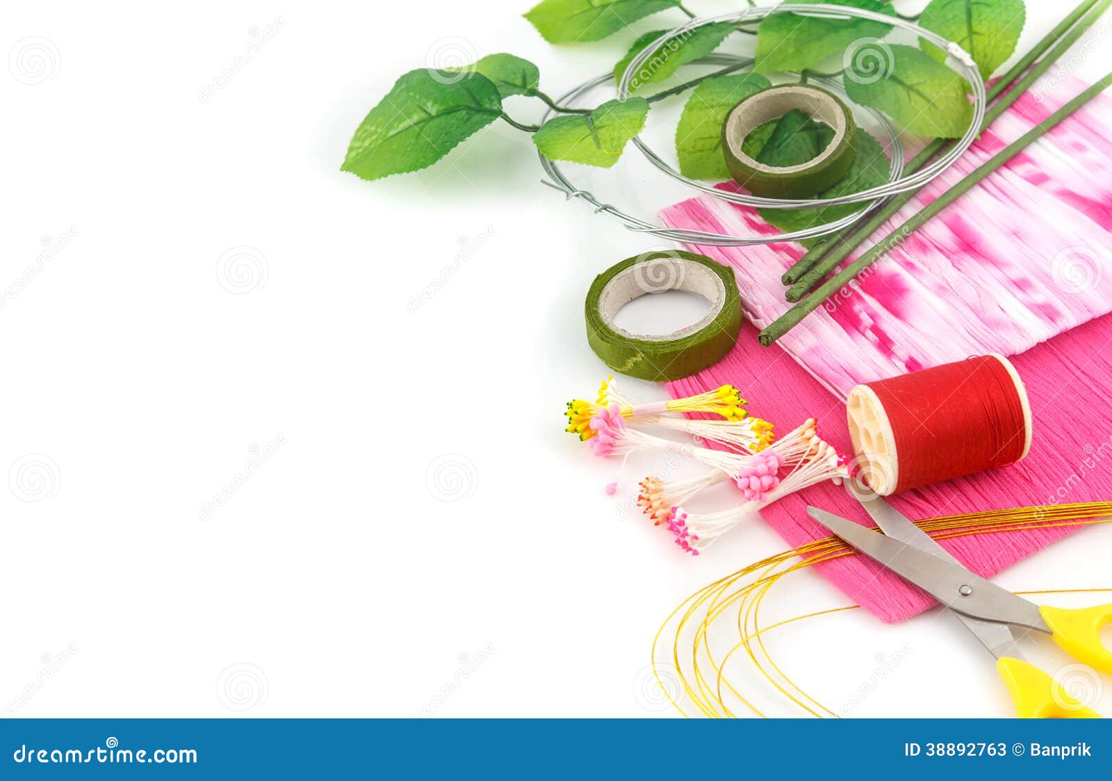 Set of Artificial Flower Tools Stock Image - Image of wire, handmade ...