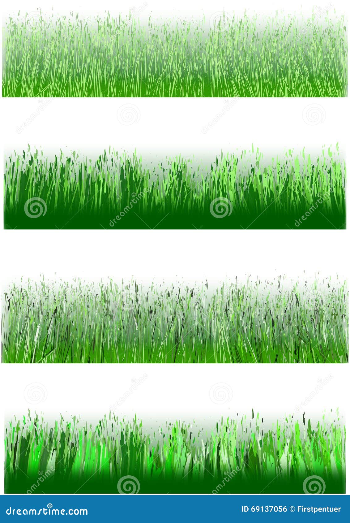 Set of Artificial Generated Grass Blocks Stock Illustration ...