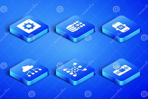 Set Artificial Intelligence Ai Computer Api Interface Neural Network Network Cloud Connection