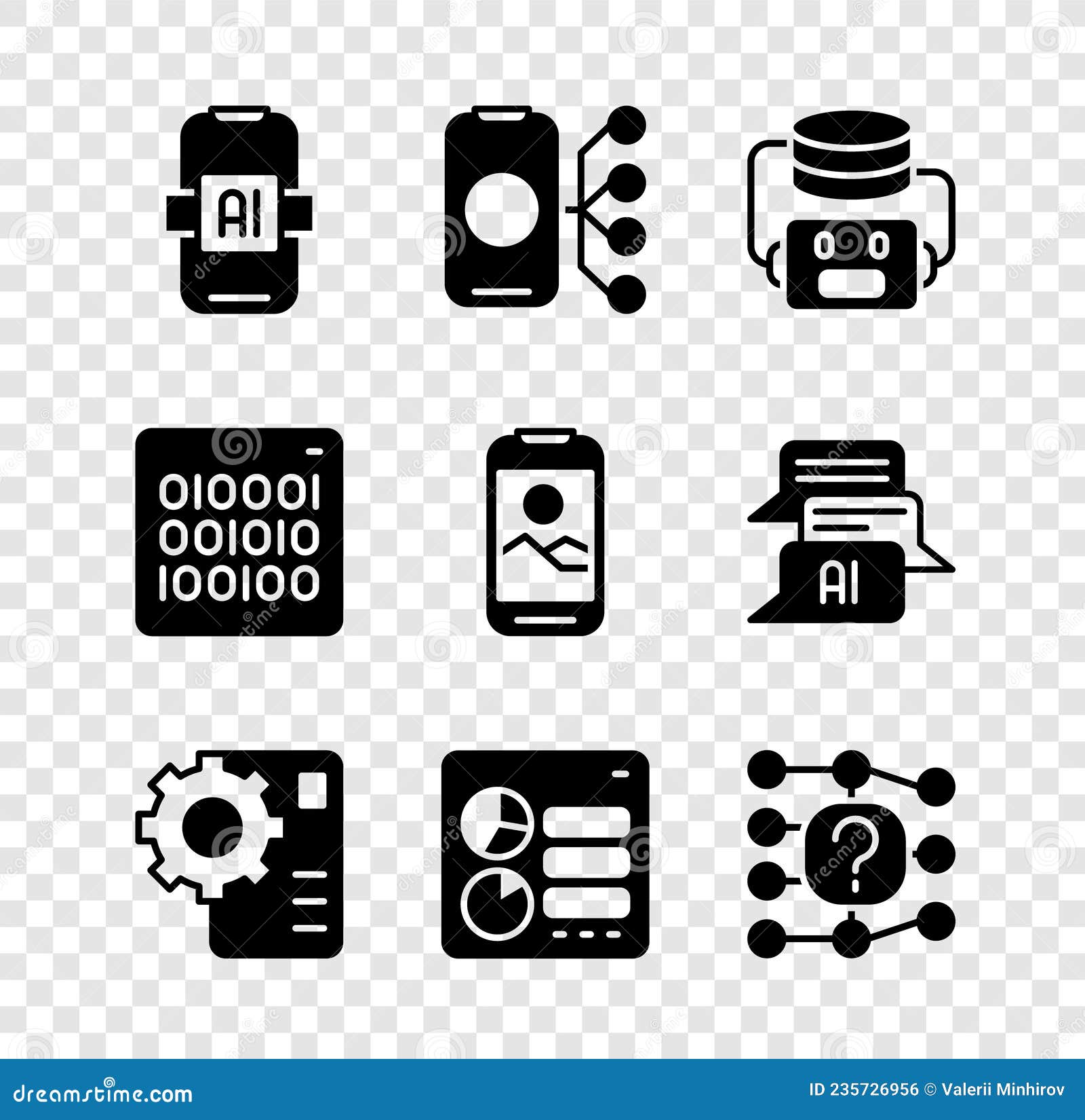 Set Artificial Intelligence AI, Neural Network, Robot, Computer Api ... Set Artificial Intelligence AI, Neural Network, Robot, Computer Api ...