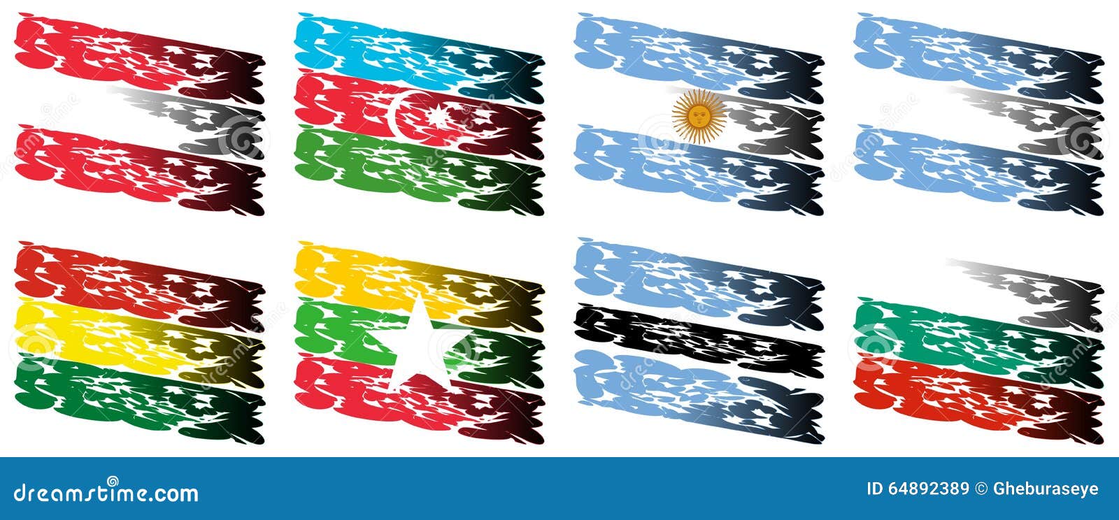 Artistic Flags Of The World Vector Illustration | CartoonDealer.com ...