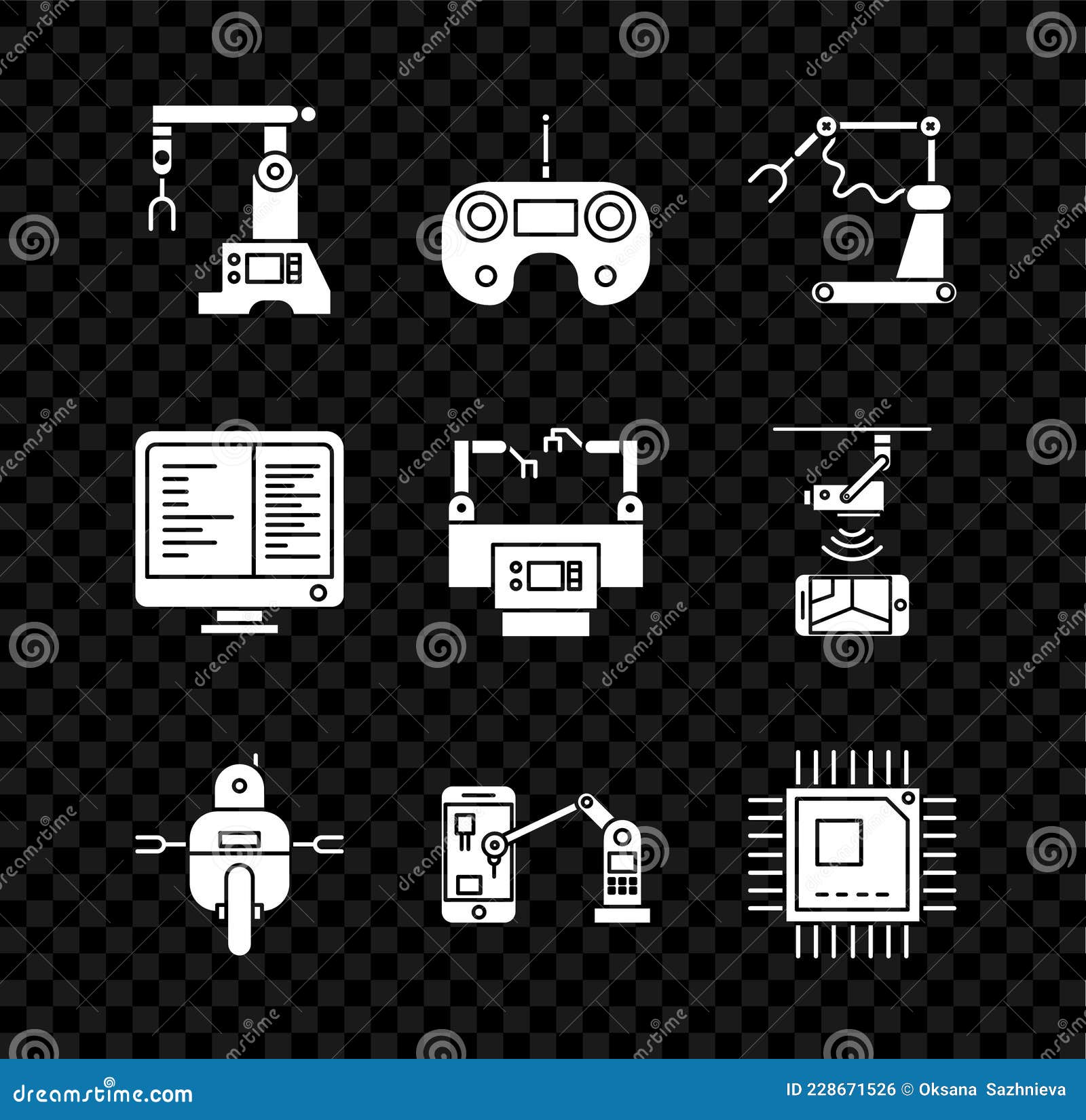Set Assembly Line, Remote Control, Industrial Machine Robotic Robot Arm Hand Factory, Robot ...