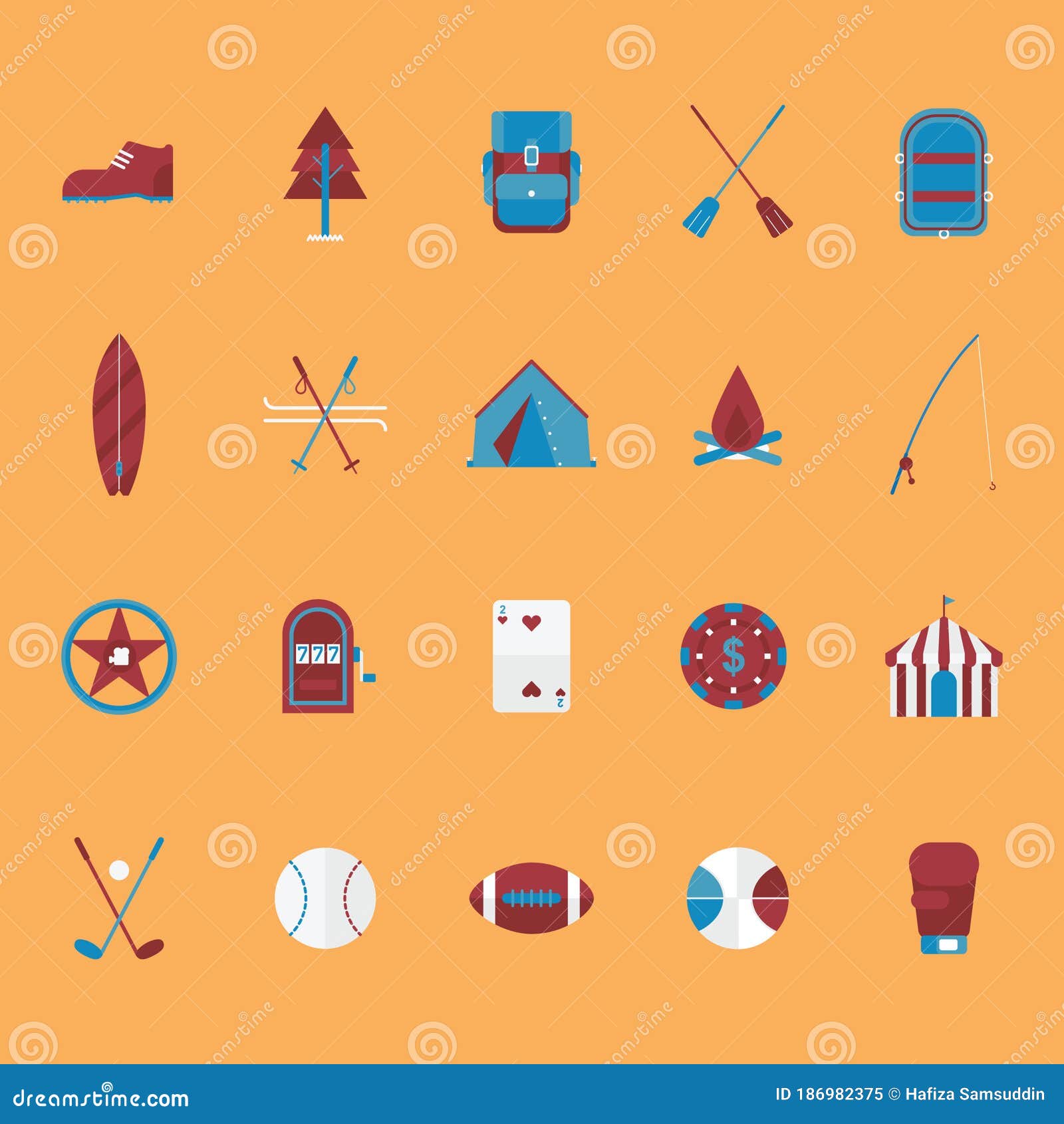 Set of Assorted Icons. Vector Illustration Decorative Design Stock ...