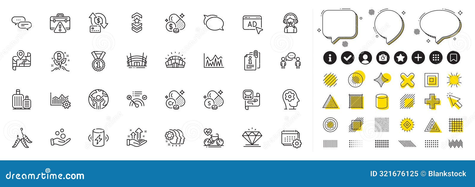 Set of Attached Info, Ad and Operational Excellence Line Icons for Web ... Set of Attached Info, Ad and Operational Excellence Line Icons for Web ...
