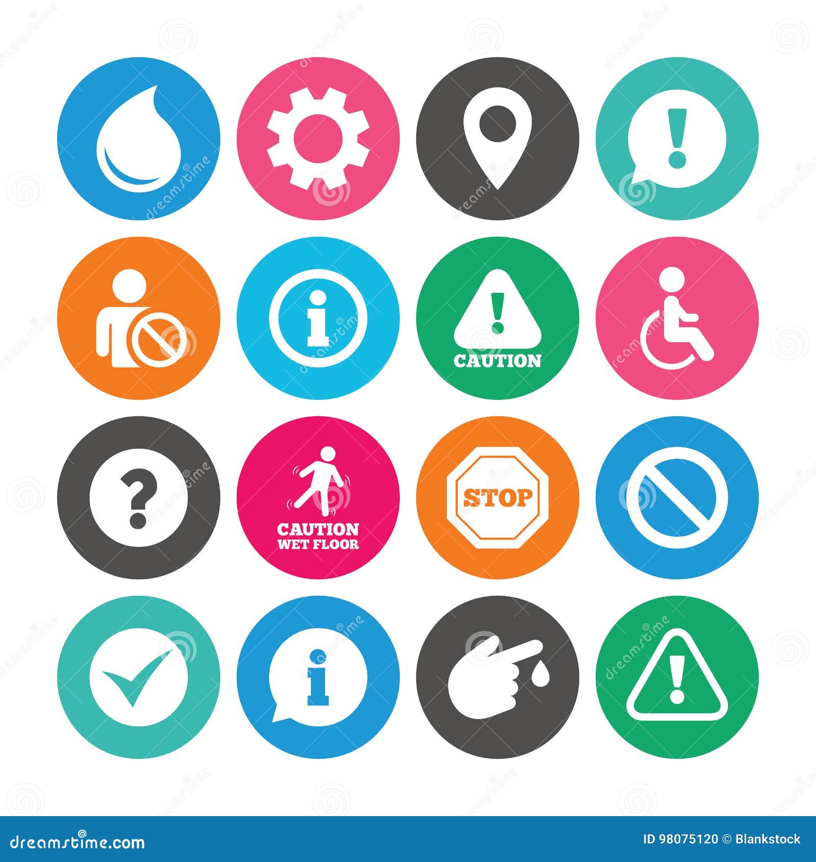 Caution Disabled Parking Only Symbol Sign, Vector Illustration ... Caution Disabled Parking Only Symbol Sign, Vector Illustration ...