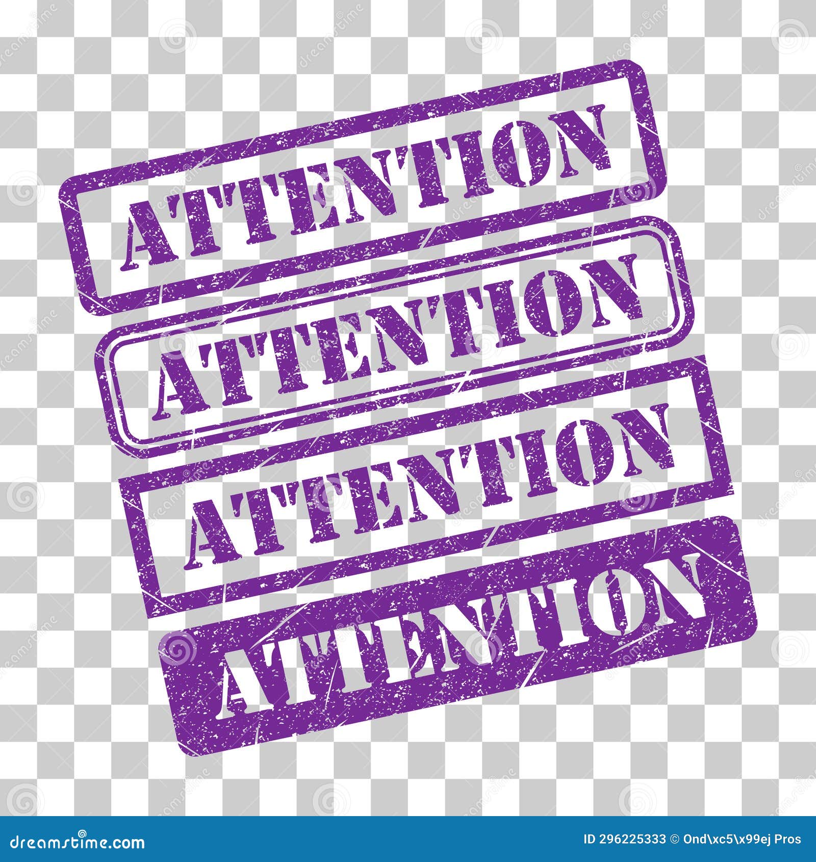 Set of Attention Stamp Symbol, Label Sticker Sign Button, Text Banner ...