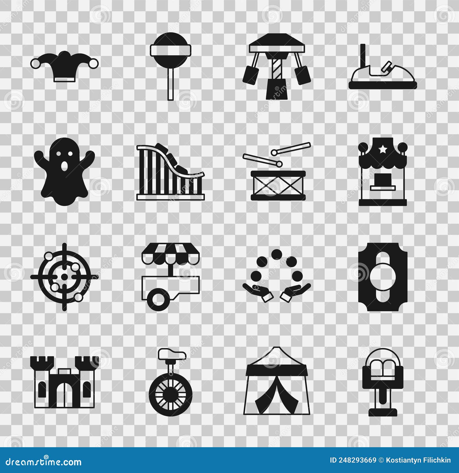 Set Attraction Carousel, Circus Ticket, Ticket Box Office, Roller ...