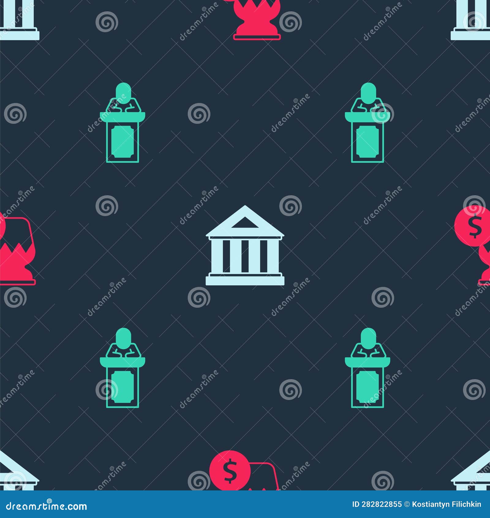 Set Auction Ancient Vase, Museum Building and Auctioneer Sells on ...