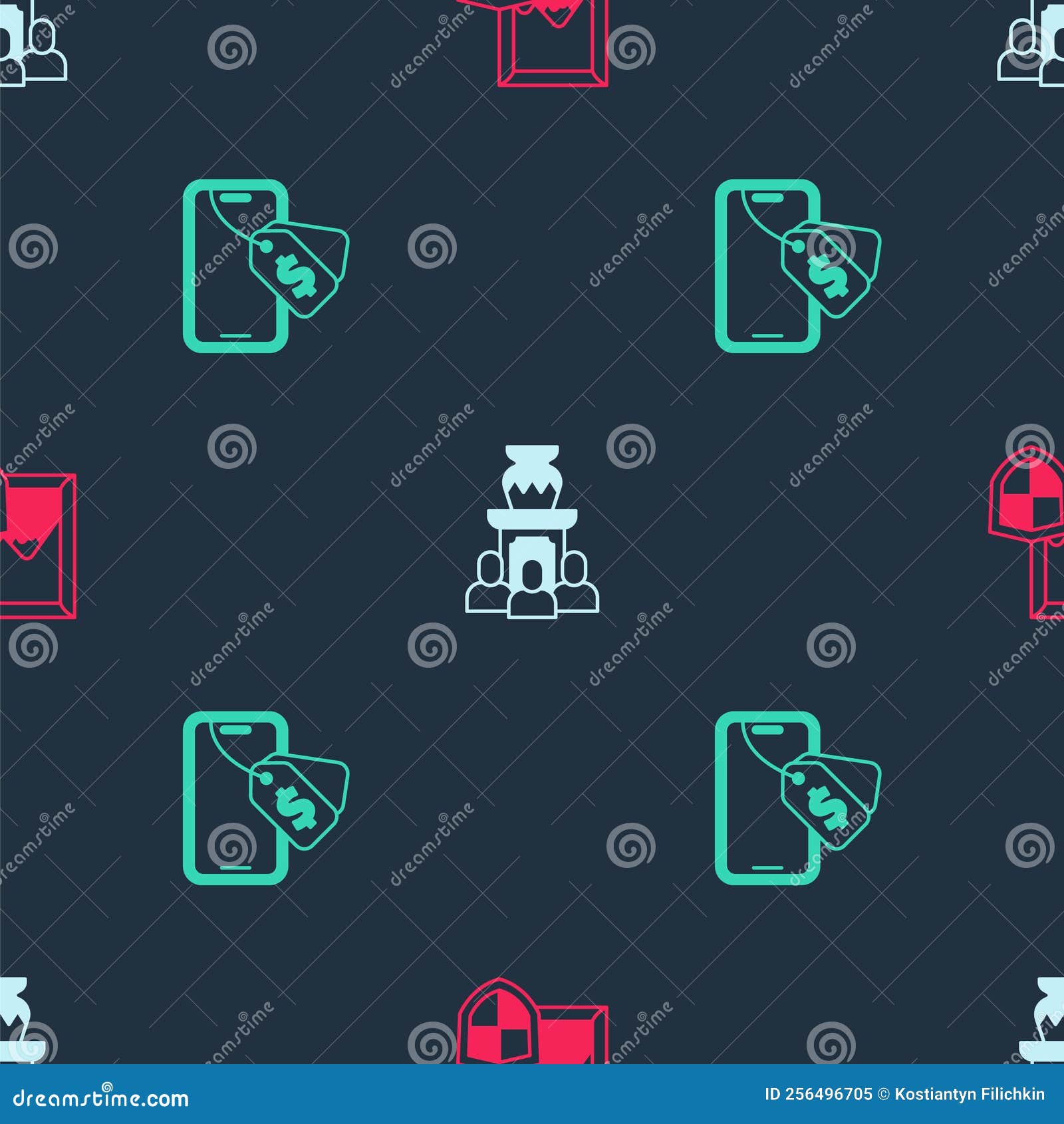 Set Auction Painting, Ancient Vase and Online Auction on Seamless ...