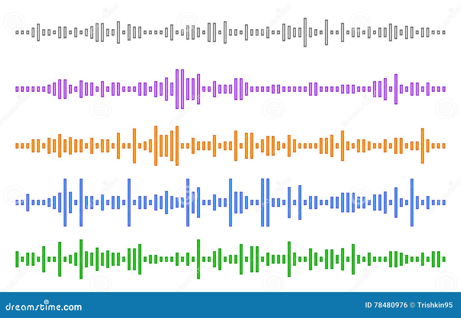 Set Audio Line. Eps 10 Vector Illustration Stock Vector - Illustration ...