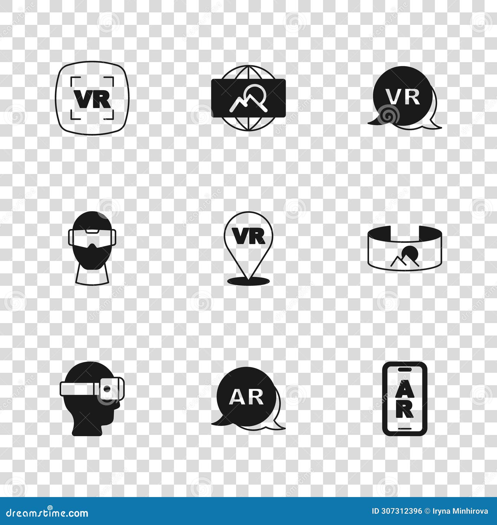Set Augmented Reality AR, 360 Degree View, Virtual, Wide Angle Picture ...
