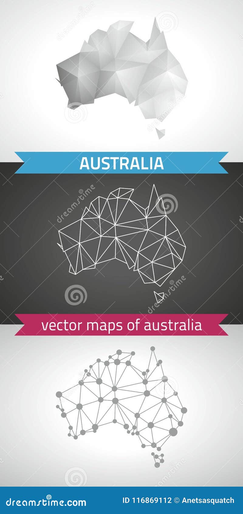 Australia Set of Grey and Silver Mosaic 3d Polygonal Maps. Graphic ... Australia Set of Grey and Silver Mosaic 3d Polygonal Maps. Graphic ...