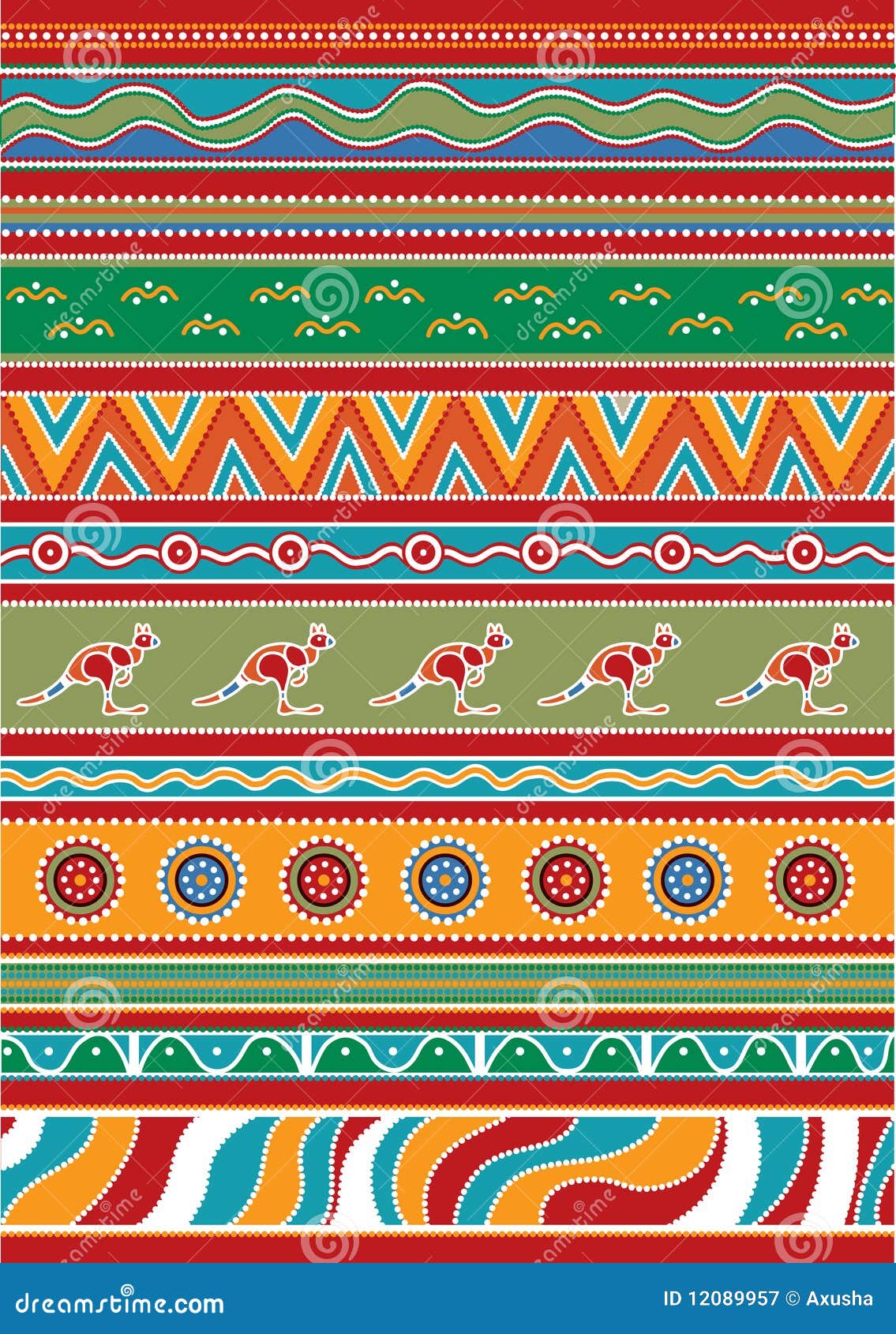Set of Australian pattern stock vector. Illustration of back - 12089957