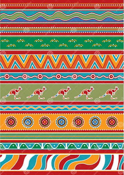 Set of Australian pattern stock vector. Illustration of back - 12089957