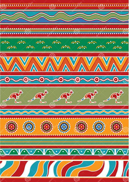 Set of Australian pattern stock vector. Illustration of back - 12089957